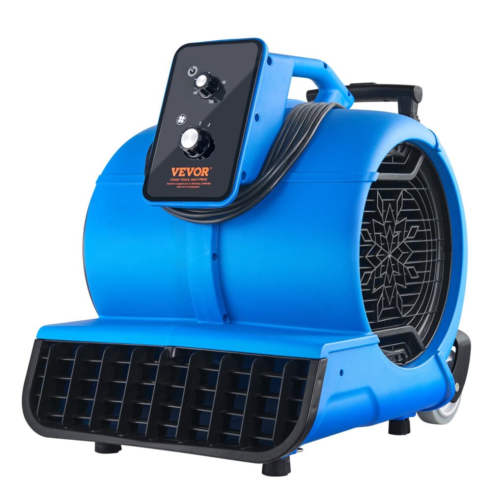 VEVOR Floor Blower Fan 1400 RPM 6780 m³/h Air Mover with 3 Speeds, 3 ...