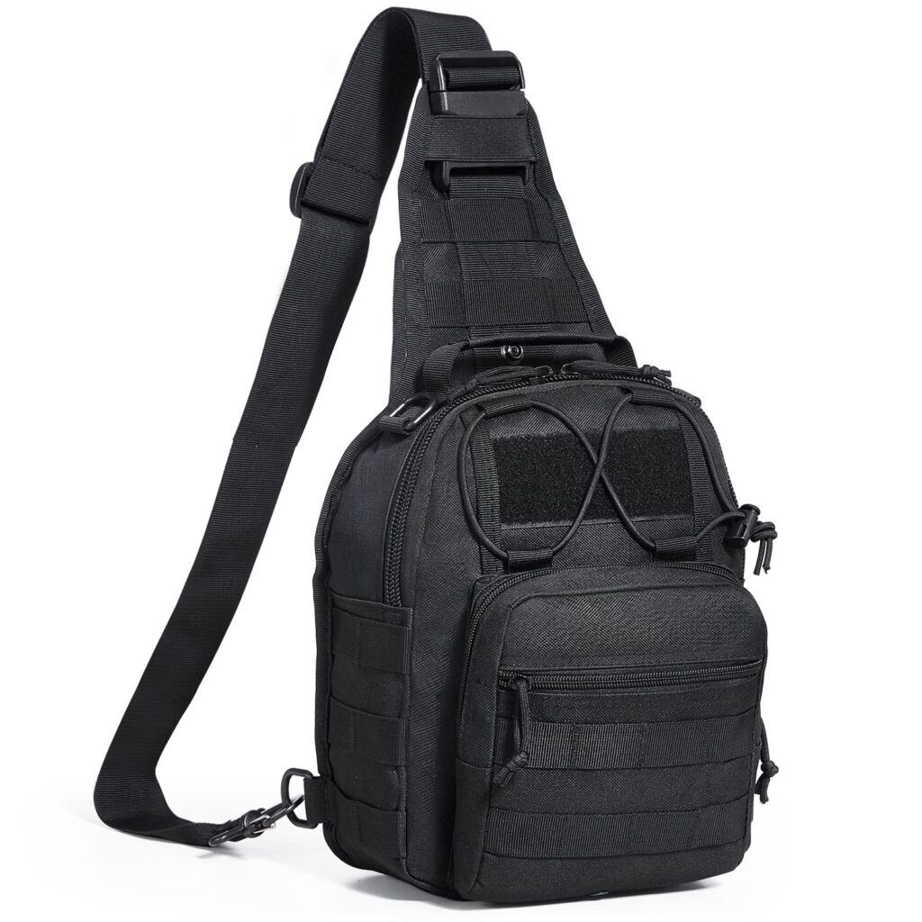 VEVOR 10L Tactical Sling Bag – Waterproof Military Shoulder Backpack ...