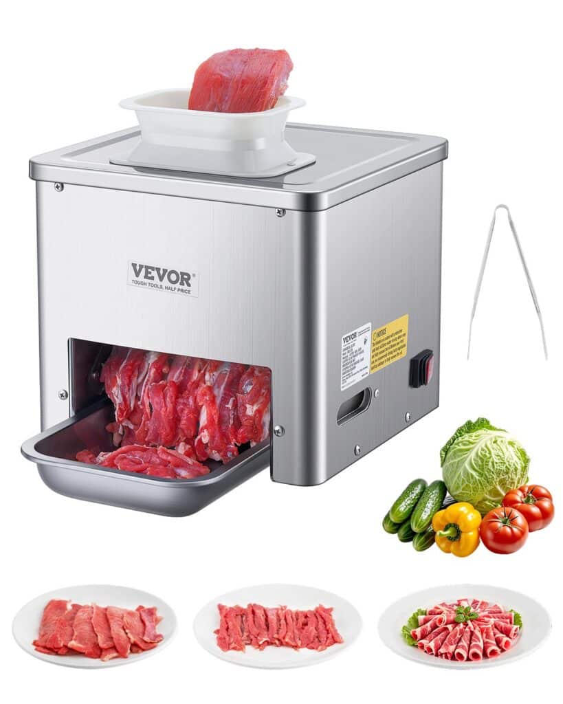 VEVOR 550W Electric Meat Cutter Machine, 160 kg/h, 3.5 mm Slicer ...
