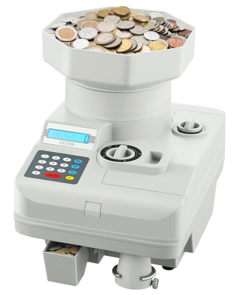 VEVOR Professional Coin Sorter & Counter with LED Display, 1300 Coins ...
