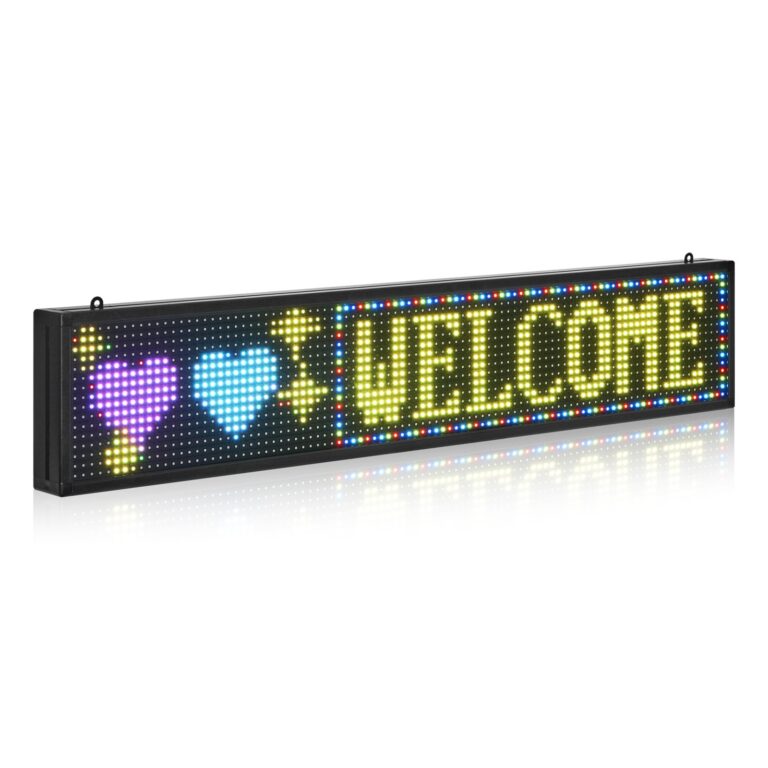 VEVOR 101x20cm Programmable LED Display Board P10 Full Color Scrolling ...