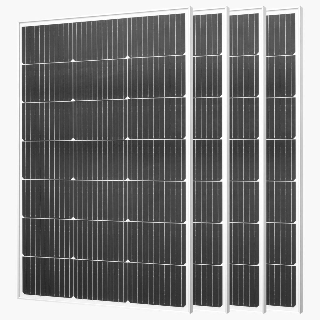 VEVOR 4x100W Monocrystalline Solar Panels, 23% Efficiency, MC4, IP65 ...