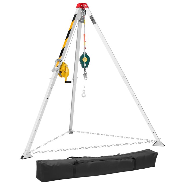 VEVOR Confined Space Tripod Rescue Kit, 544 kg Winch, 1.25 m Legs, 30 m ...