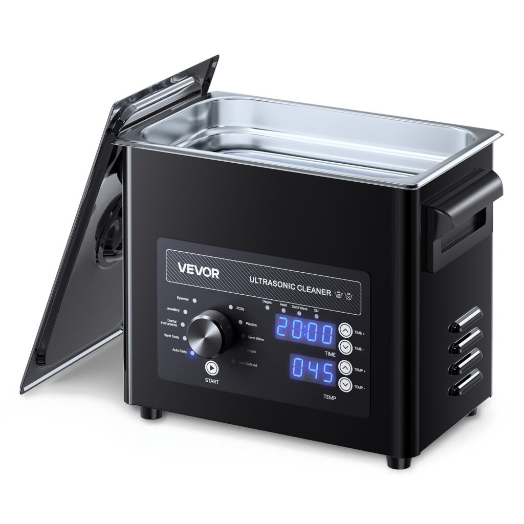 VEVOR 3L Ultrasonic Cleaner with Knob Control, Stainless Steel, Dual ...