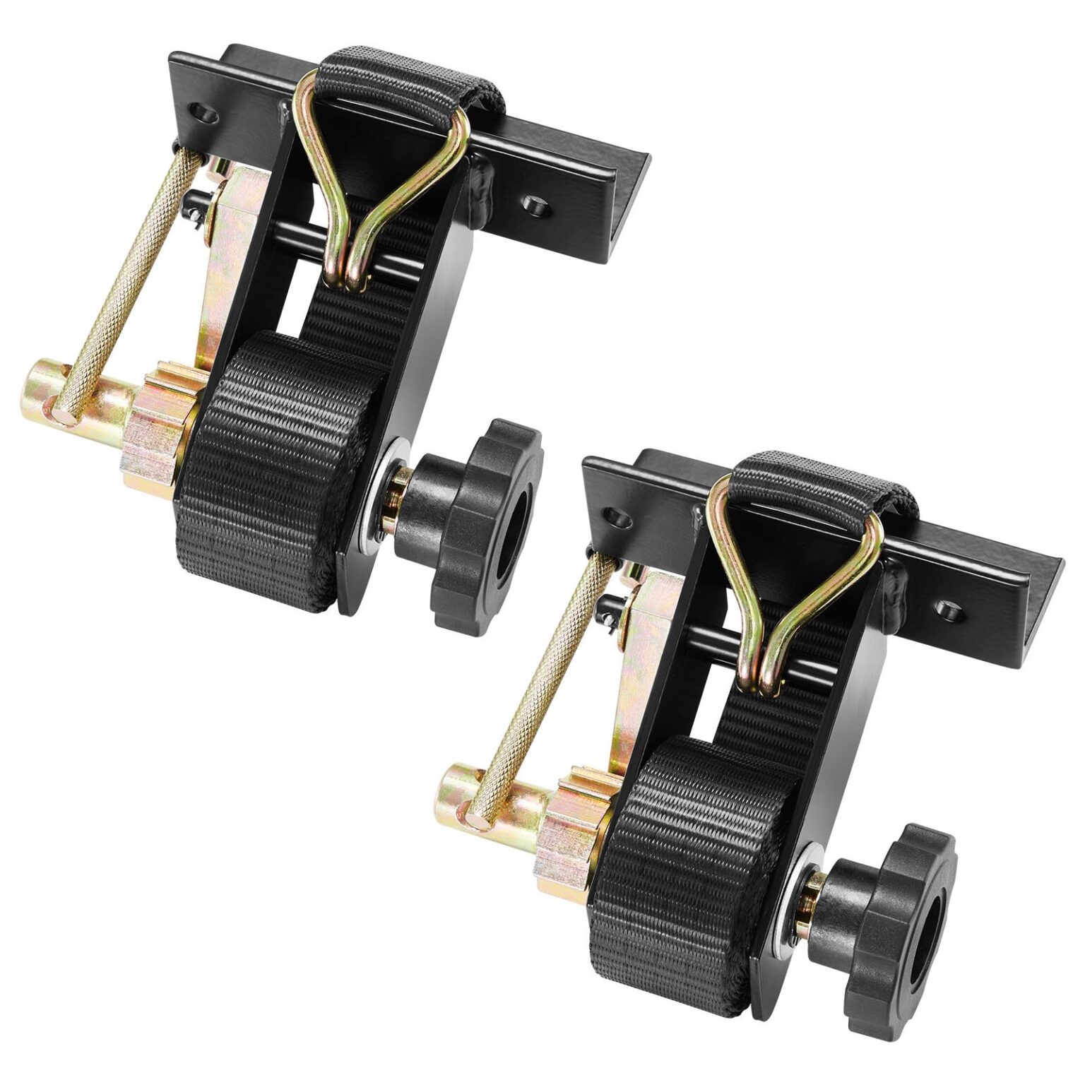 VEVOR Heavy-Duty Ladder Rack Ratchet Straps 38mm x 2.25m, Double J ...