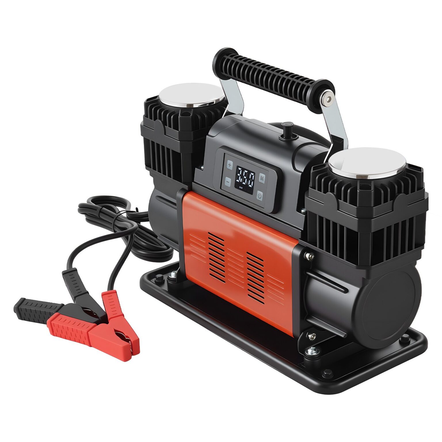 VEVOR 12V Dual-Cylinder Air Compressor, 300L/min 10.3bar Auto-Stop Tire ...