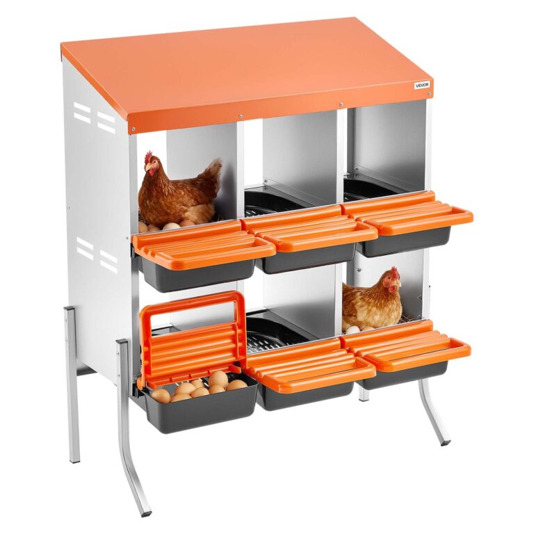 VEVOR 6-Compartment Chicken Nesting Boxes with Legs, Roll Away Design ...