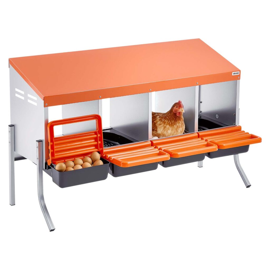 VEVOR 4-Compartment Roll Away Chicken Nesting Boxes with Legs ...
