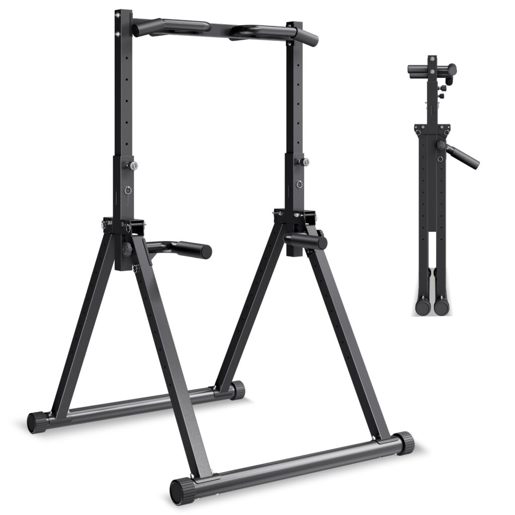 VEVOR Portable Pull Up Bar Station, 150kg Capacity, 9-Level Adjustable ...