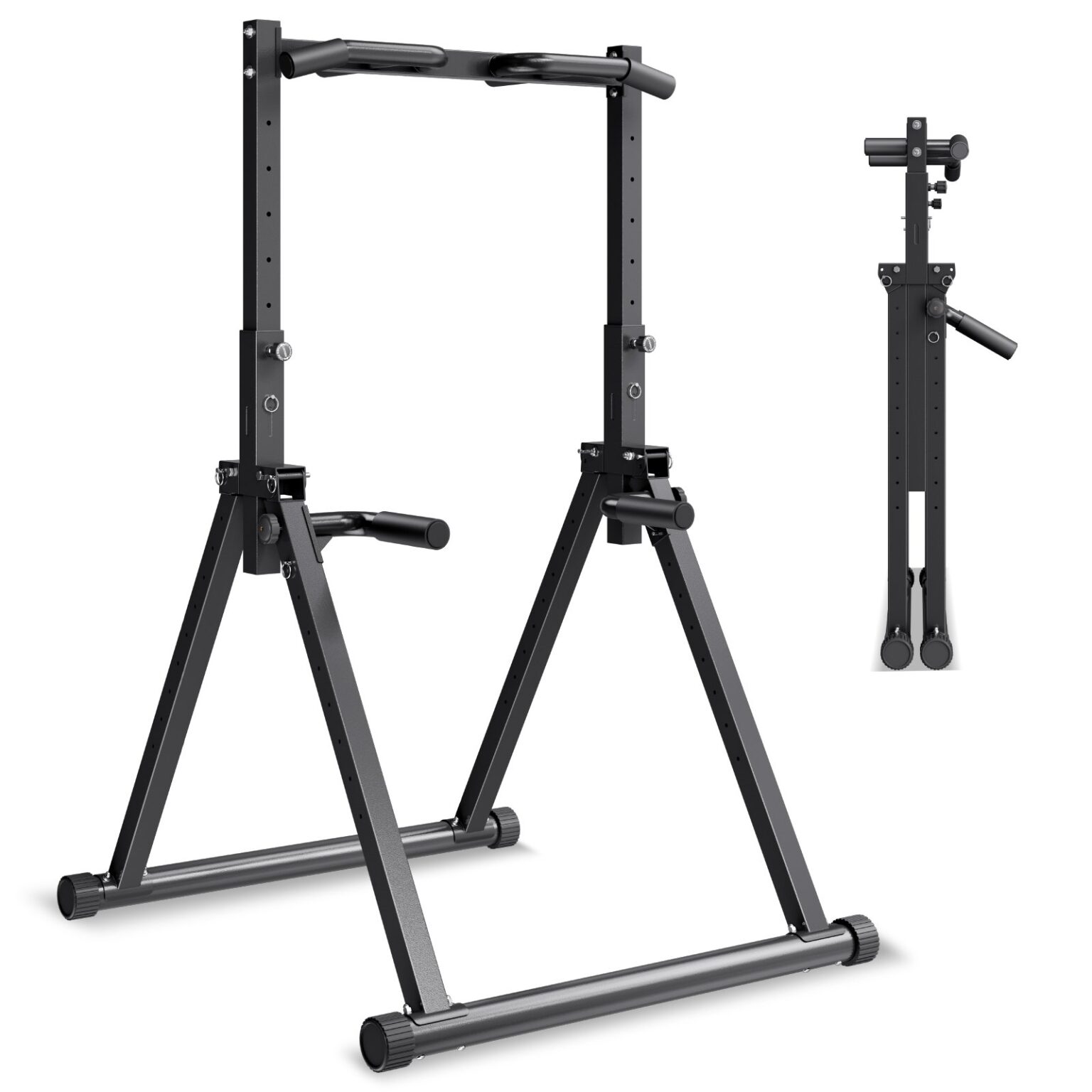 VEVOR Portable Pull Up Bar Station, 150kg Capacity, 9-Level Adjustable ...