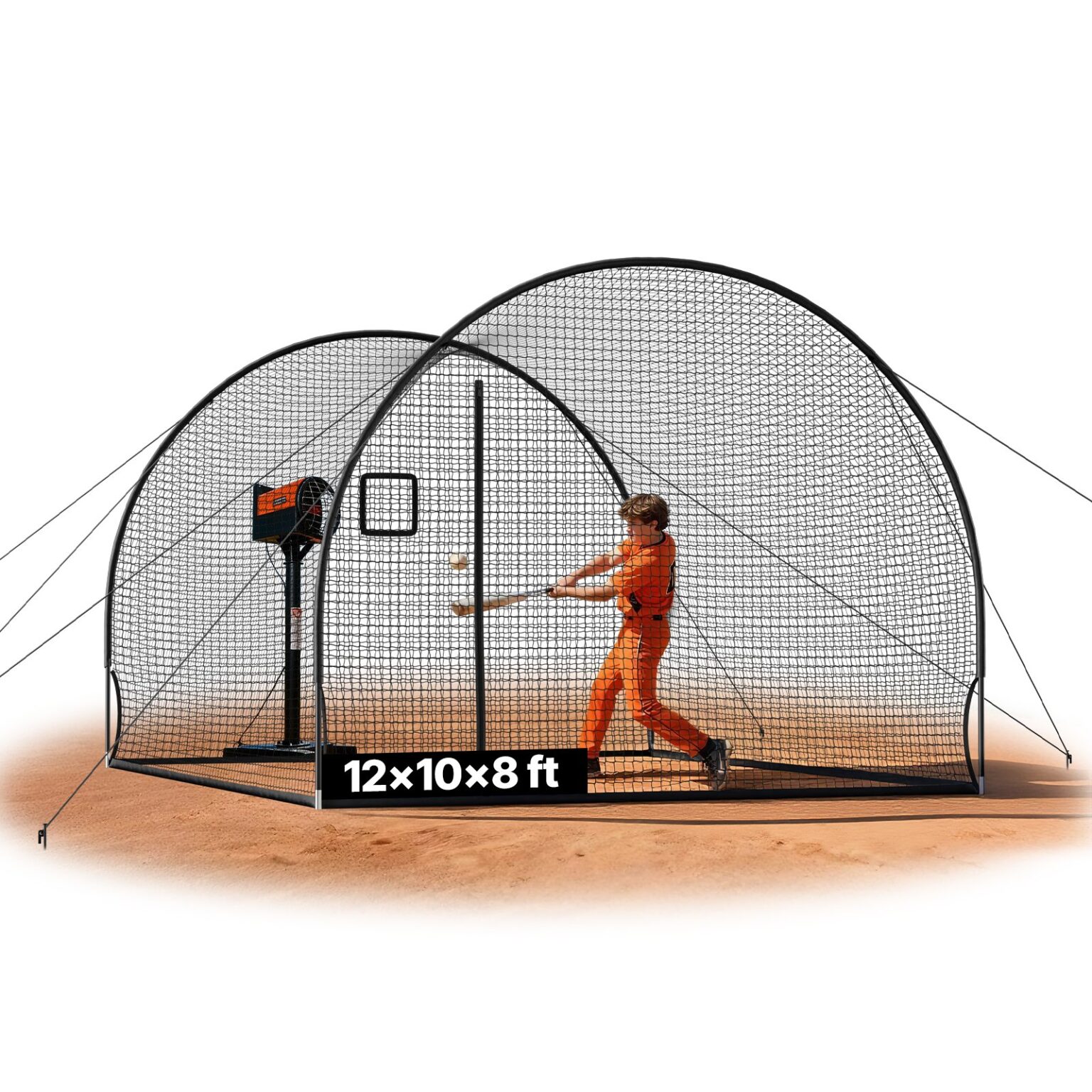 VEVOR Freestanding Portable Baseball & Softball Batting Cage ...
