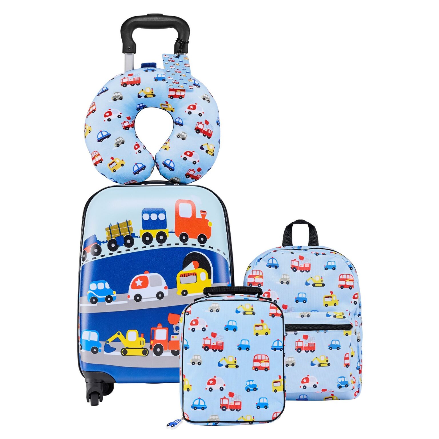 VEVOR Kids 5-Piece Rolling Luggage Set – 45.7 cm Suitcase, Backpack ...