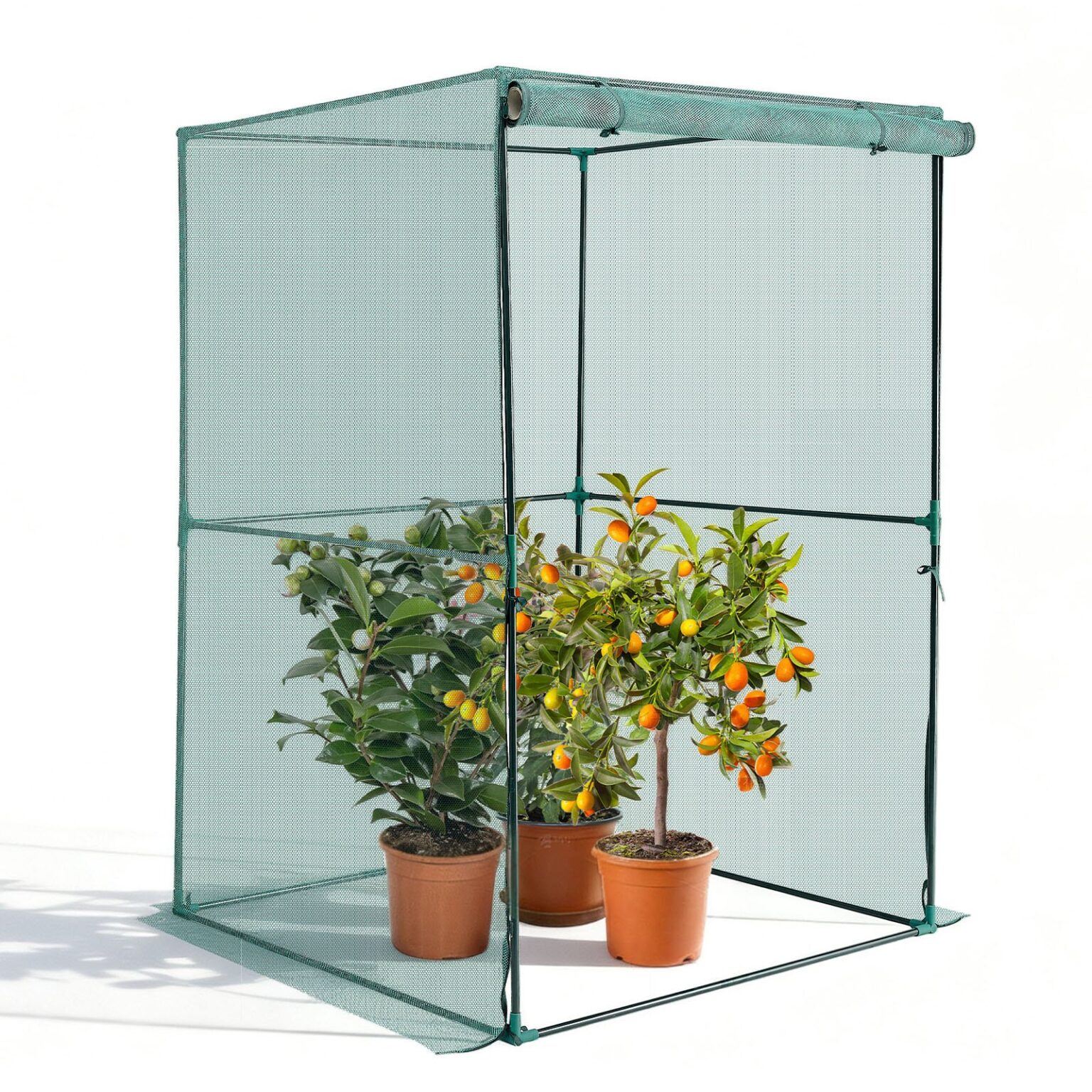 VEVOR 1.2×1.2×1.8m Plant Protection Cage with Zipper Door – Wind ...