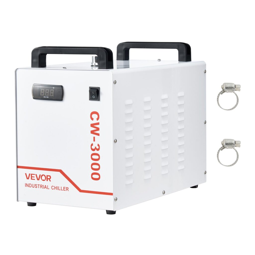 VEVOR CW-3000 Industrial Water Cooler, 9L Tank, 10 L/min Flow, High ...