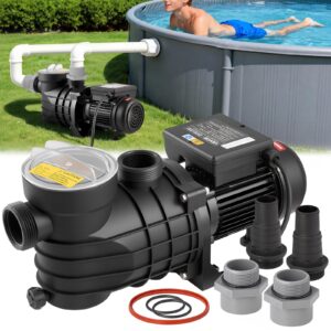 VEVOR 180W Above Ground Pool Pump with Filter Basket, 10,800 L/h Flow ...