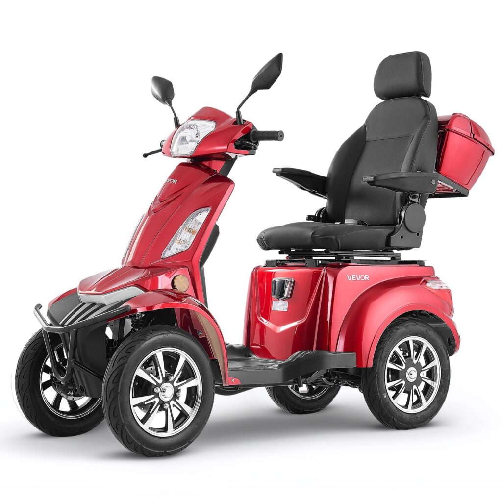 VEVOR 1000W Heavy-Duty 4-Wheel Electric Mobility Scooter for Seniors ...