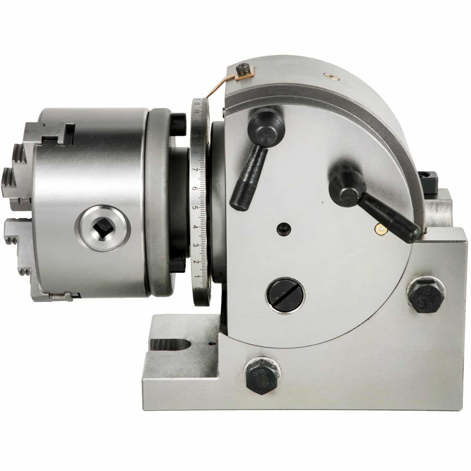 VEVOR 100mm Semi-Universal Dividing Head Set with 3-Jaw Chuck, Index ...
