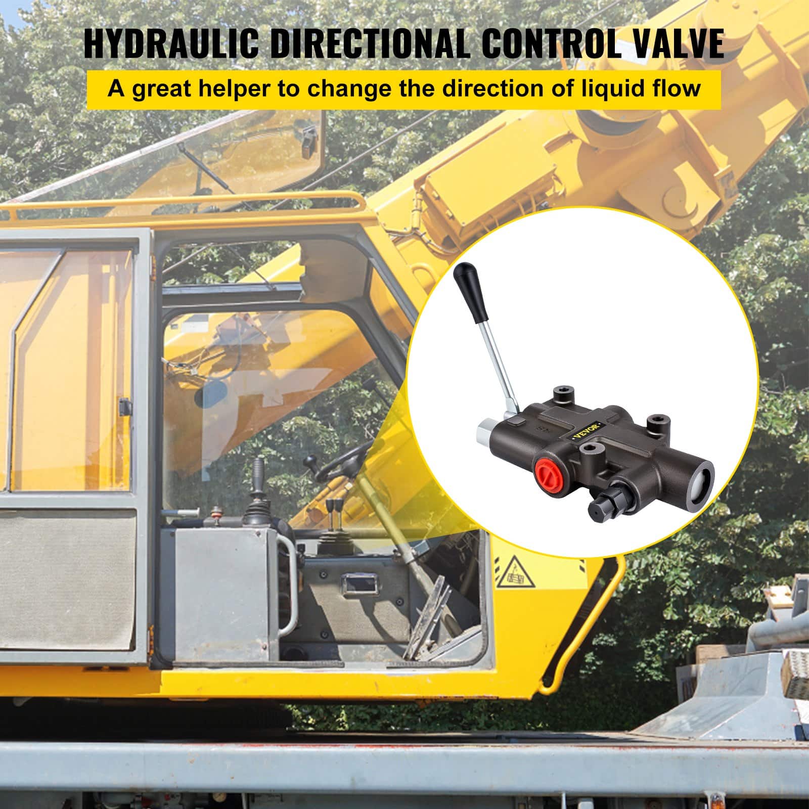 VEVOR 1-Spool Hydraulic Directional Control Valve, 79 L/min, 250 Bar ...