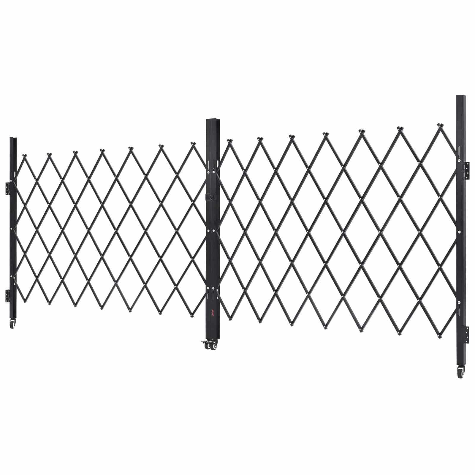 VEVOR Retractable Folding Security Gate 370×160.5 cm, Lockable Steel ...
