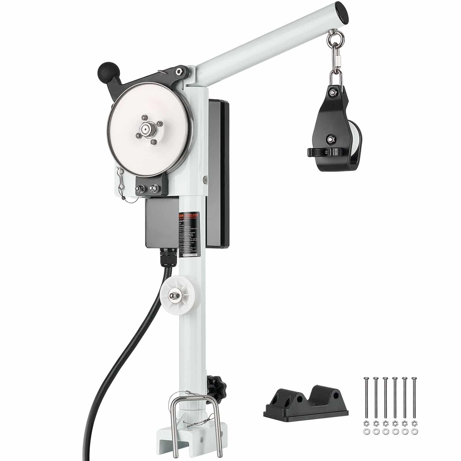 VEVOR 12V Electric Line Hauler Pot Puller, 1200W, 90kg Capacity, 35 m ...