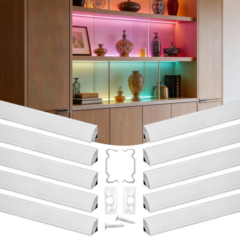 VEVOR 10-Pack 2 m V-Shape LED Alumīnija Kanāli ar Piena Difuzora Vāku ...
