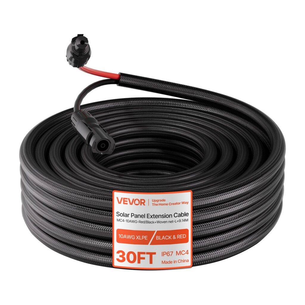 VEVOR 9.14 m 10 AWG Solar Panel Extension Cable Set, MC4 Connectors ...