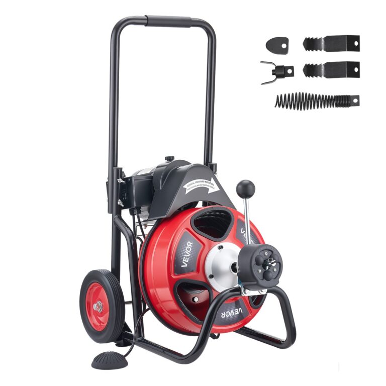 VEVOR 30m x 9.5mm Drain Cleaner Machine, Auto-Feed Sewer Snake on ...