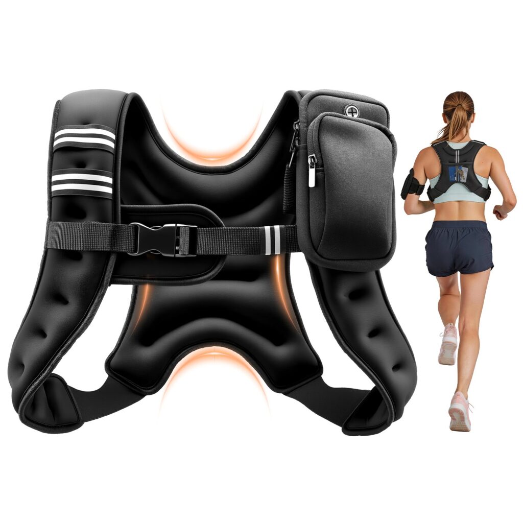 VEVOR 4.7 kg weighted vest with reflective stripes, adjustable buckle ...