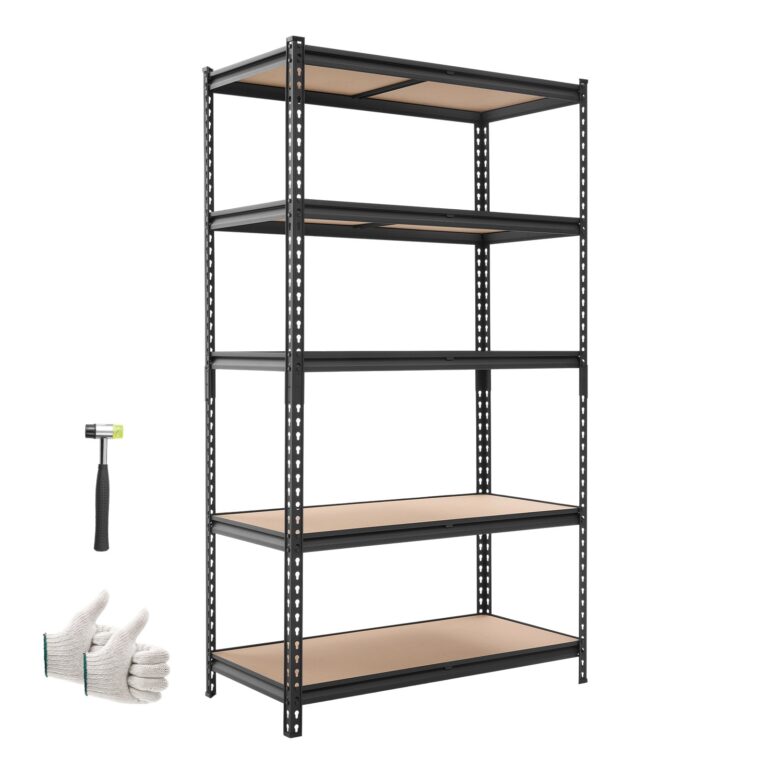 VEVOR 5-Tier Adjustable Metal Garage Shelving, 1134 kg Heavy Duty ...