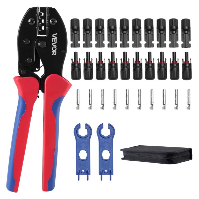 VEVOR Ratcheting Solar Crimping Tool Kit 2.5–6 mm², Metric/AWG Markings ...