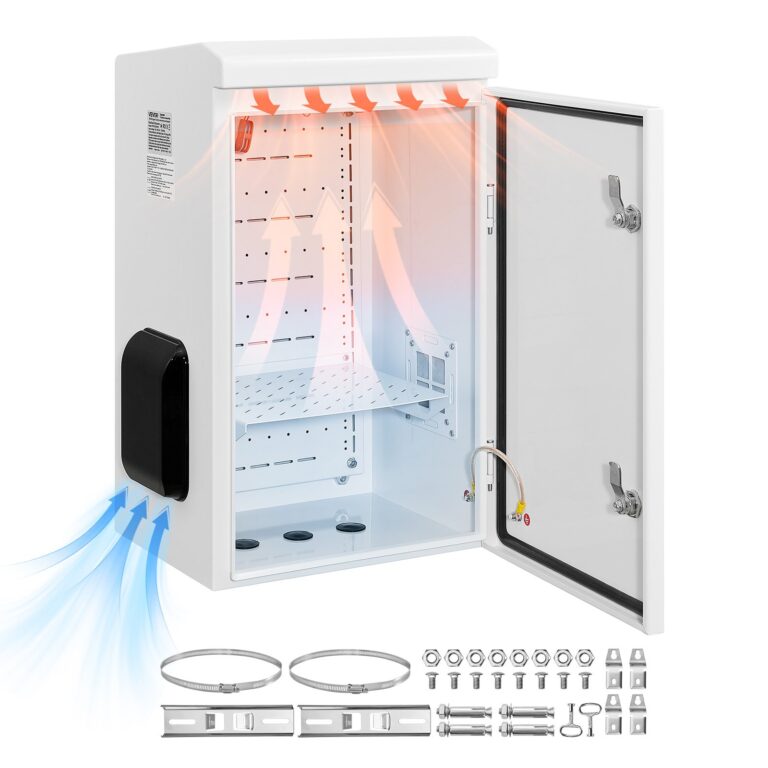 VEVOR IP65 Outdoor Electrical Enclosure 600x400x300 mm, Steel Junction ...