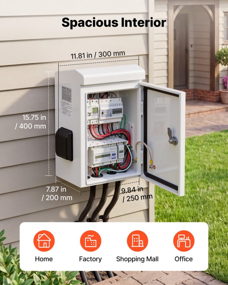 VEVOR Outdoor Electrical Enclosure Box, IP65 Waterproof Ventilated ...