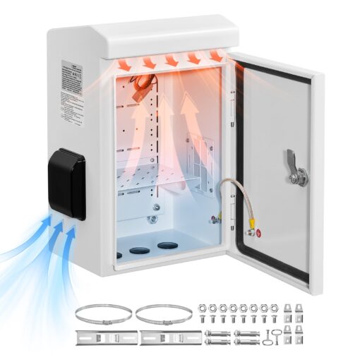 VEVOR Outdoor Electrical Enclosure Box, IP65 Waterproof Ventilated ...